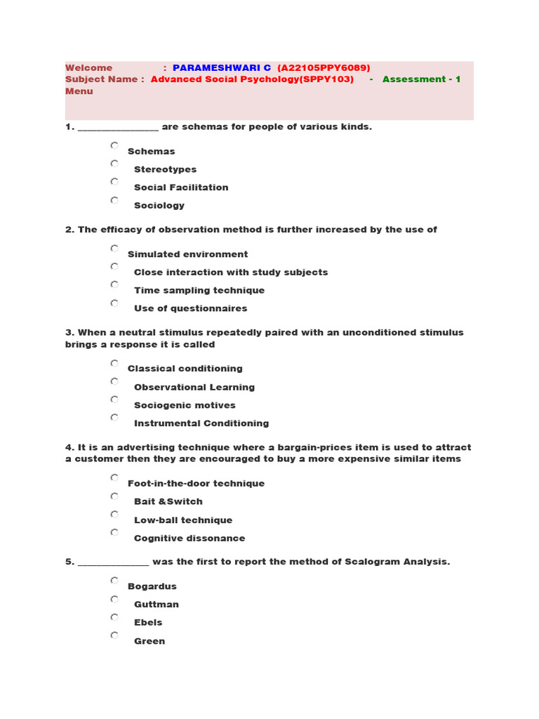 Social Psychology Exam Prep | PDF | Leadership | Attachment Theory