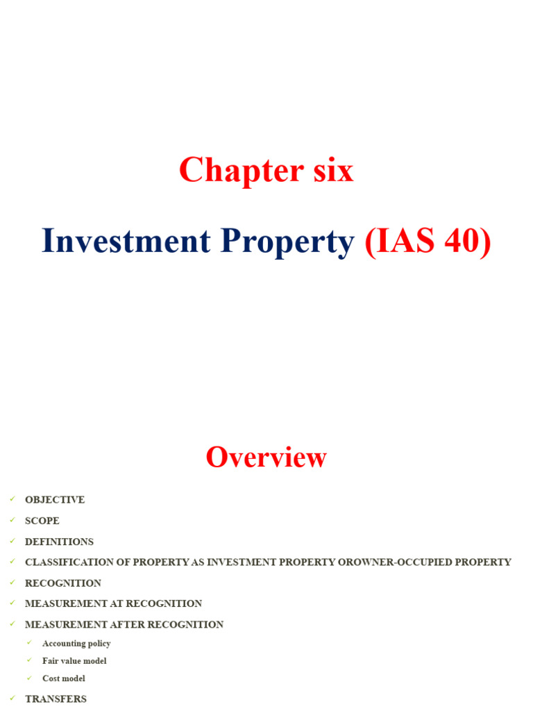 IFA I, Chapter 6 | PDF | Fair Value | International Financial Reporting Standards