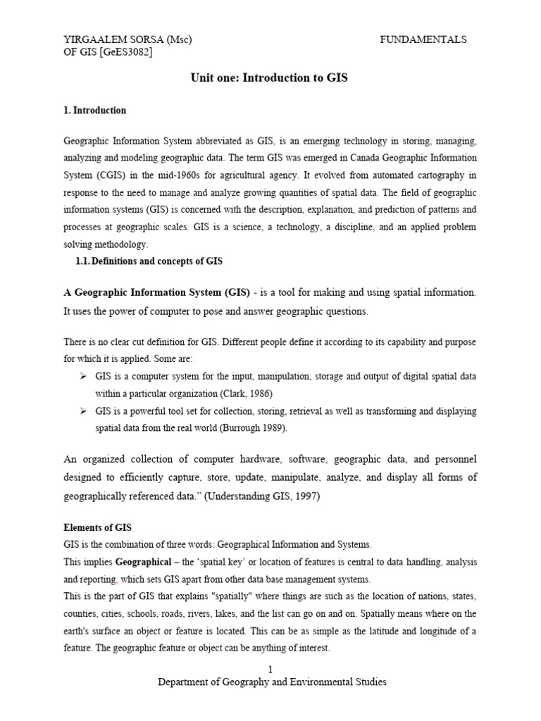 Gis Exist Course | PDF | Geographic Information System | Spatial Analysis