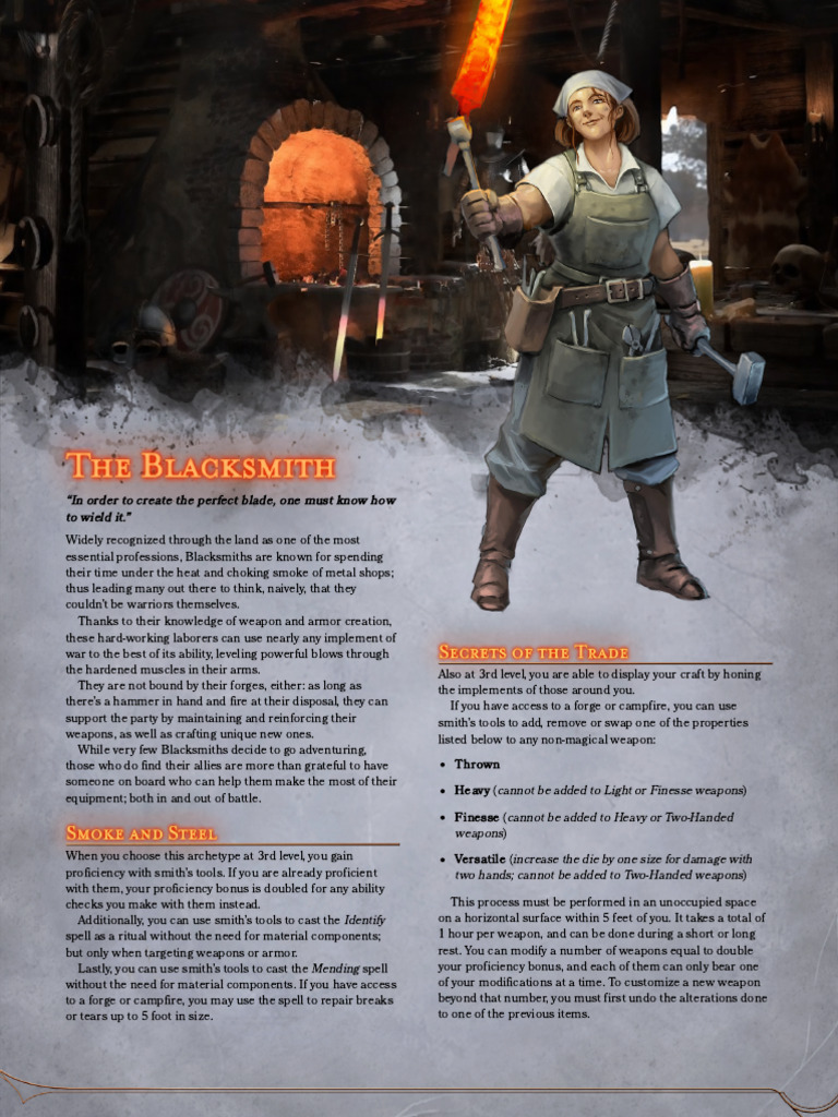 Blacksmith's Adventurer Guide | PDF | Blacksmith