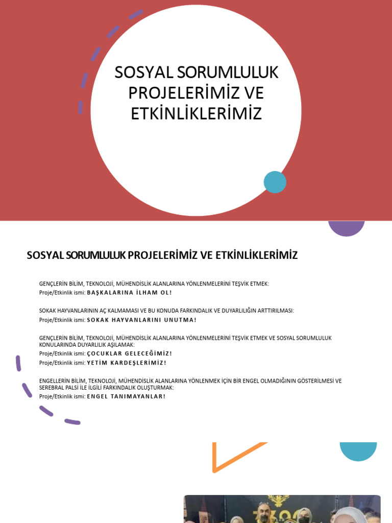SOSYAL SORUMLULUK PROJELERIMIZ VE ETKINLIKLERIMIZ | PDF