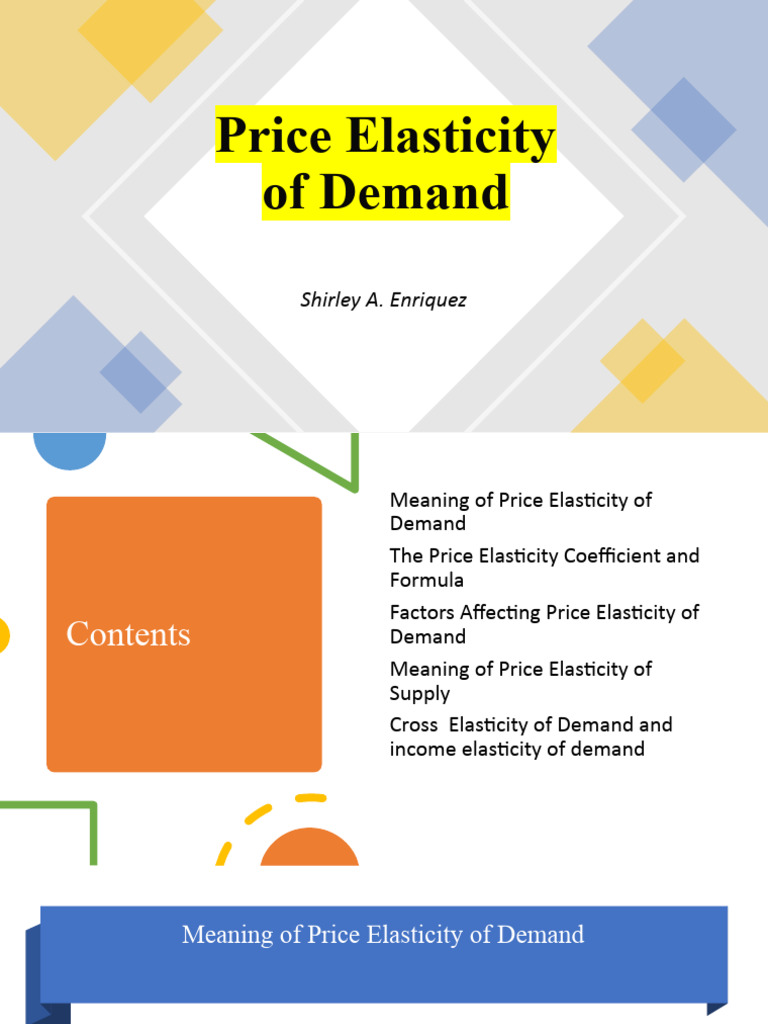 Understanding Price Elasticity of Demand | PDF | Elasticity (Economics ...