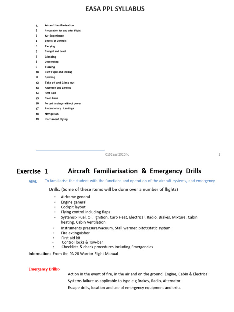 2.2020 MASTER PPL Lesson Briefings | PDF | Flap (Aeronautics) | Visual ...
