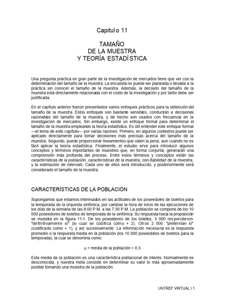 U2 Aaker D Y Day G Investig De Mercados Cap 11 Pdf Muestreo