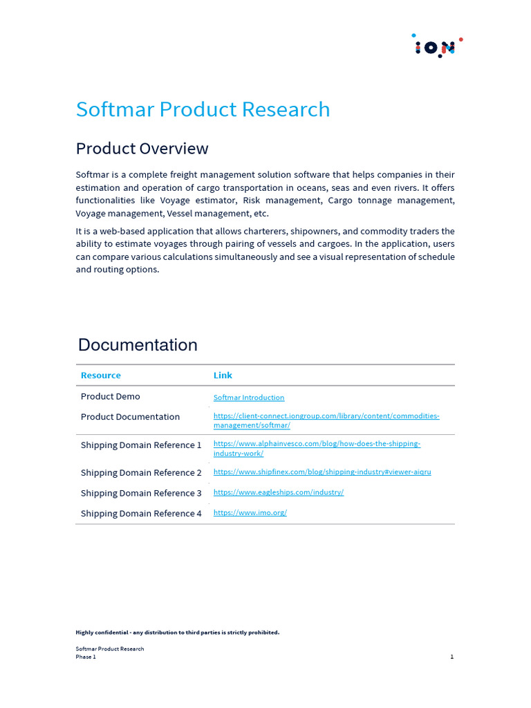 Softmar Voyage Management Software Overview | PDF
