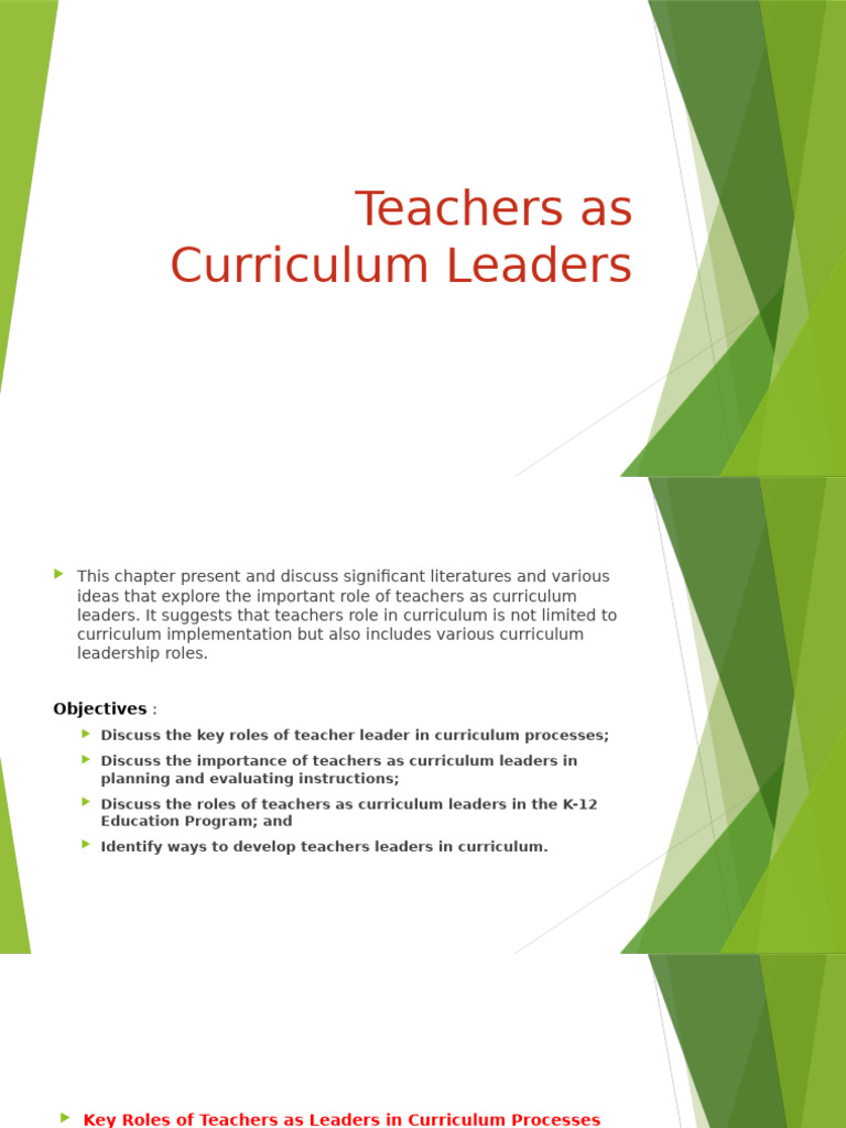 Teachers - As - Curriculum - Leaders - of 21st Century Learning | PDF | Curriculum | Teachers