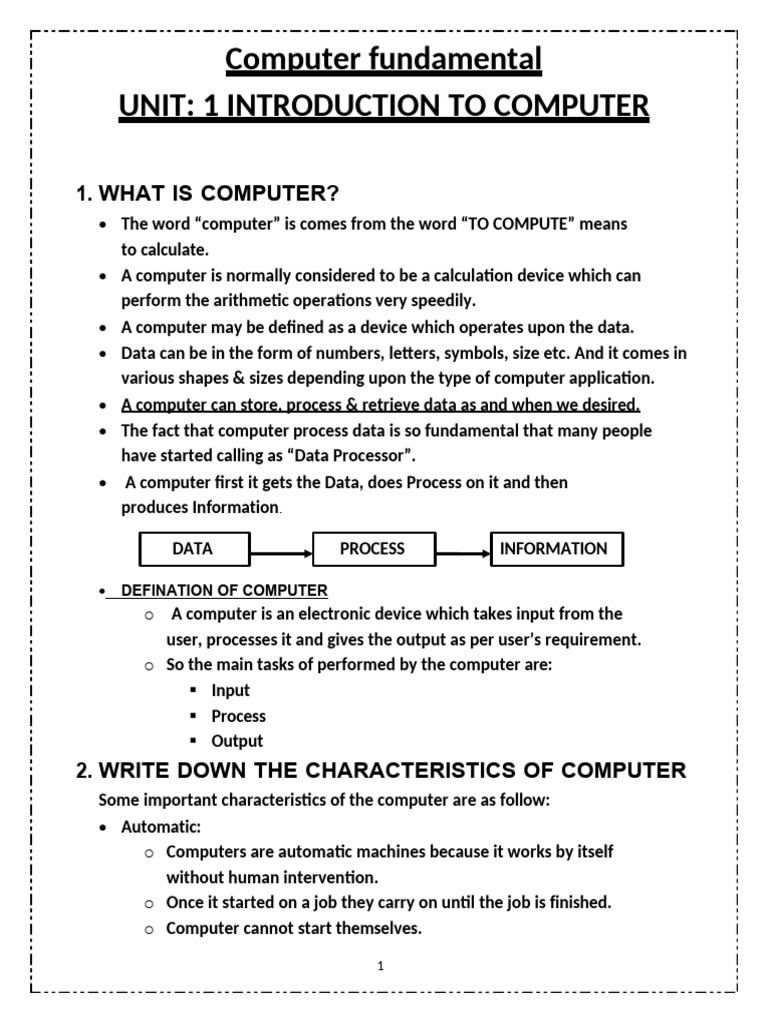 Introduction to Computer Fundamentals | PDF | Printer (Computing) | Image Scanner