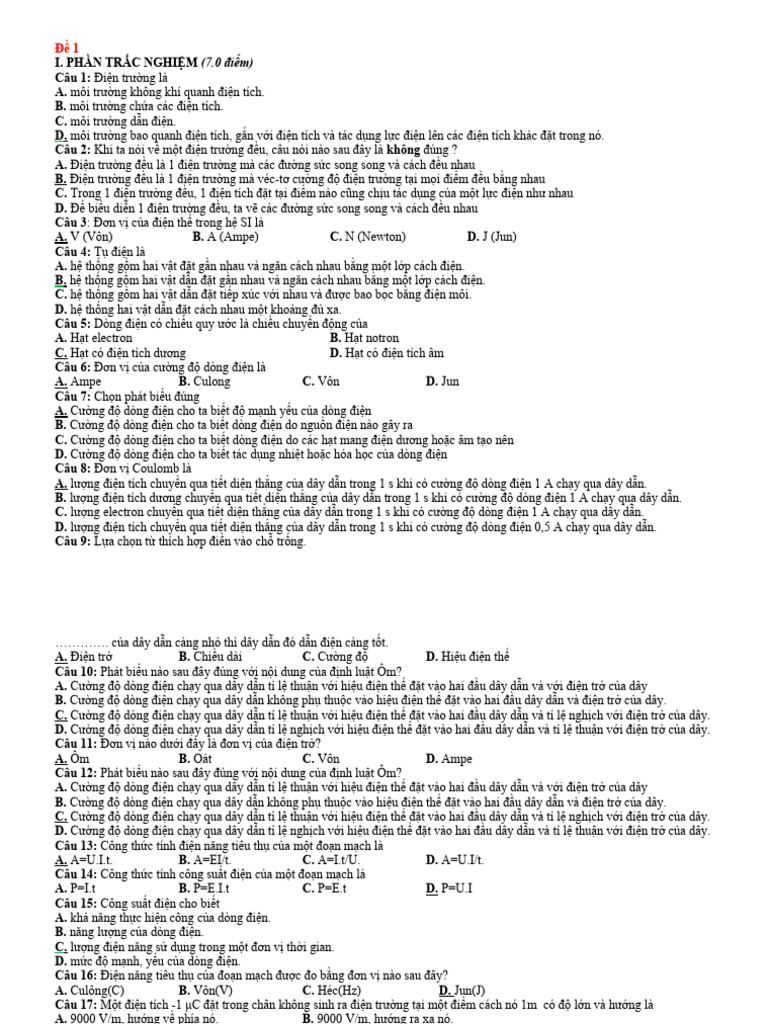 VL11 ĐỀ ÔN THI HK2 | PDF