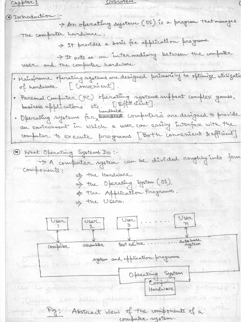 Operating System - Overview (Chapter - 1) | PDF Operating System - Overview (Chapter - 1) | PDF