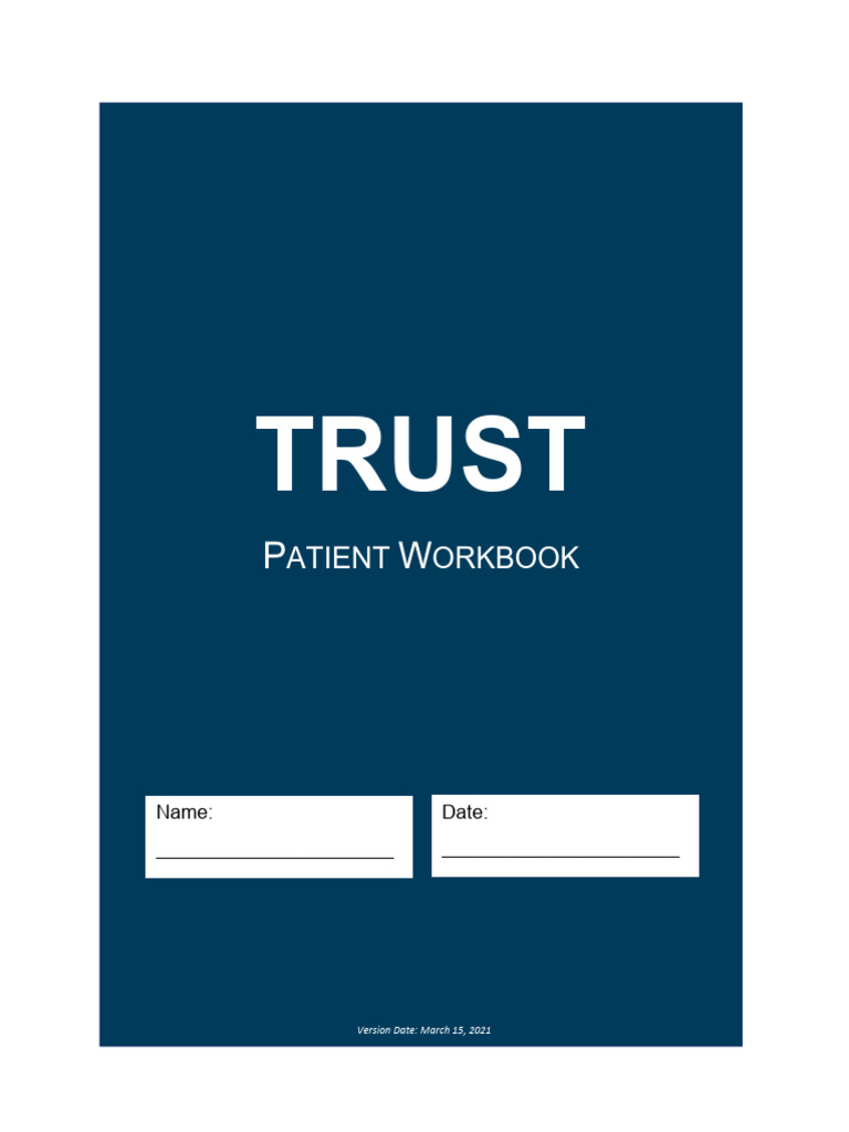 TRUST Patient Workbook | PDF | Thought | Substance Abuse