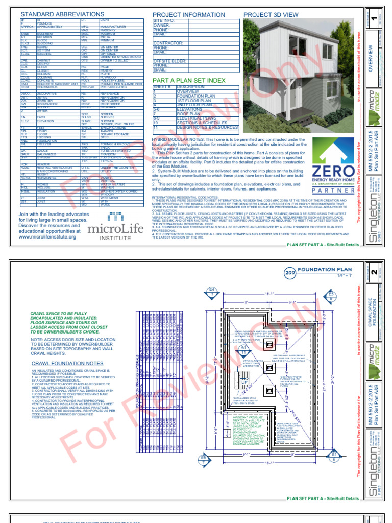 Example Plan Set - Part A | PDF | Basement | Lumber