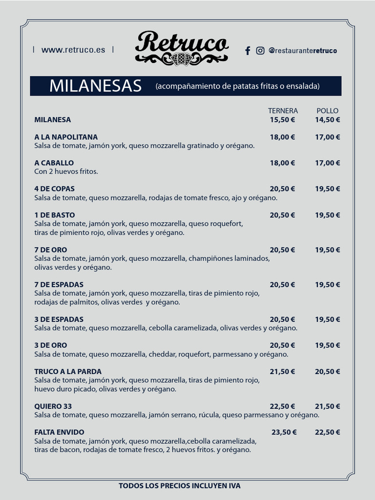 Carta Retruco | PDF | Cocina occidental | Cocina