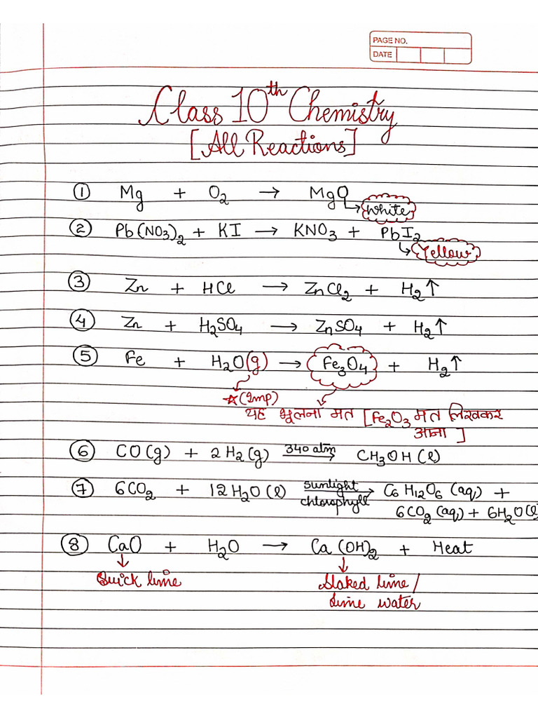 All Chemical Reactions | PDF