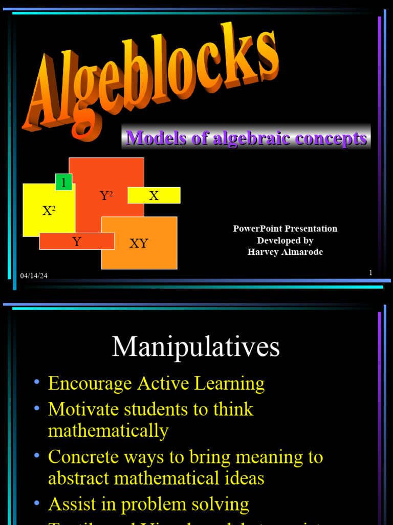 Algeblocks Manipulatives | PDF