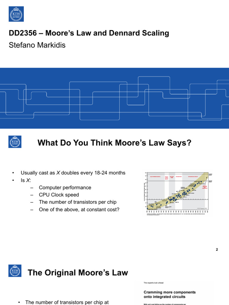 Moore's Law and Dennard Scaling Explained | PDF | Electronics ...