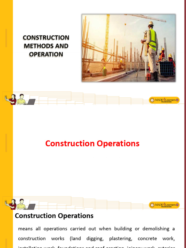 Topic 9 - Construction Methods and Operations (Part II) | PDF ...