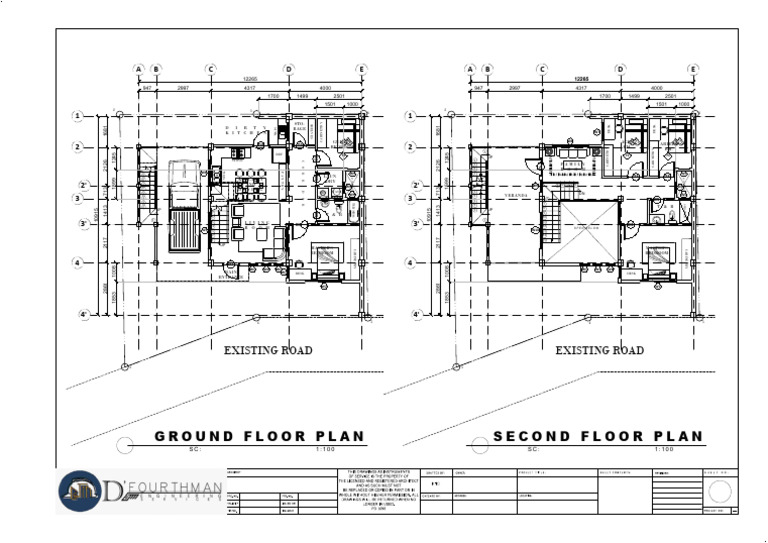 Ground Floor Plan Second Floor Plan: Existing Road Existing Road | PDF ...