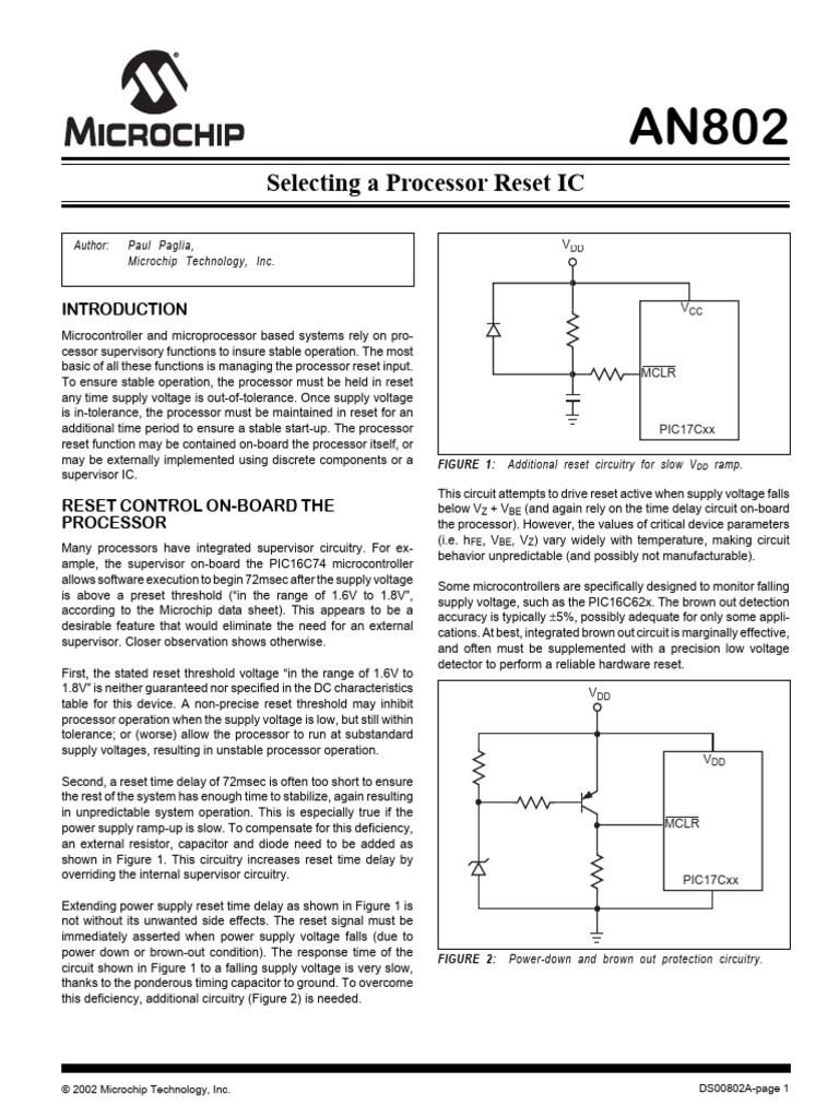 Reset IC | PDF | Power Supply | Central Processing Unit