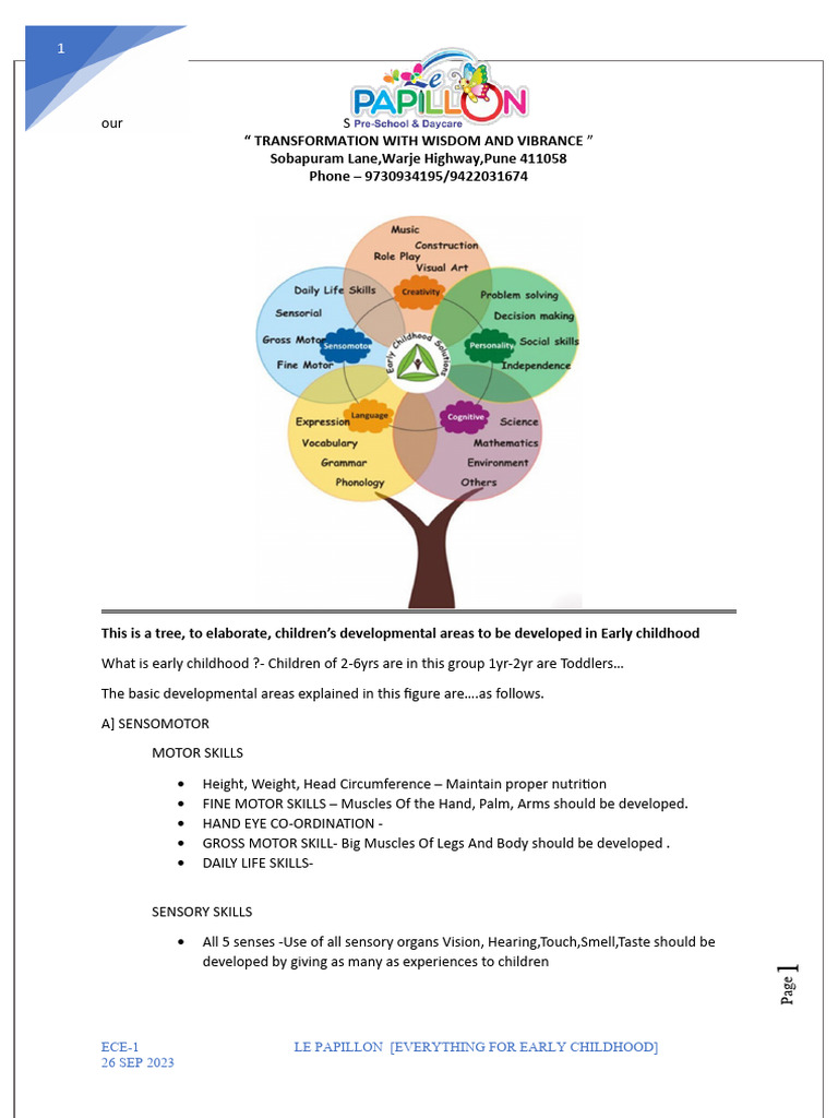 Ece-1 Sep 23 Intro Ece | PDF | Early Childhood | Imagination