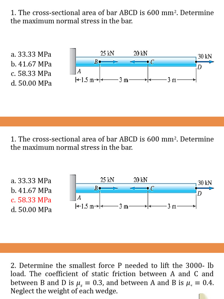 Pre Boards Tutorial 2 | PDF | Strength Of Materials | Screw