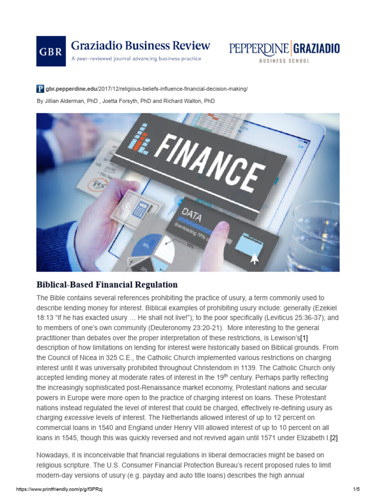 How Religious Beliefs Influence Financial Decision-Making | PDF ...