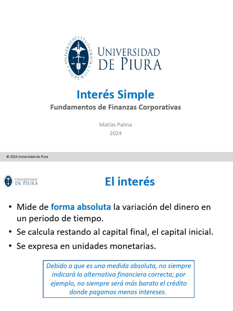 Interés Simple | PDF | Interés | Finanzas personales