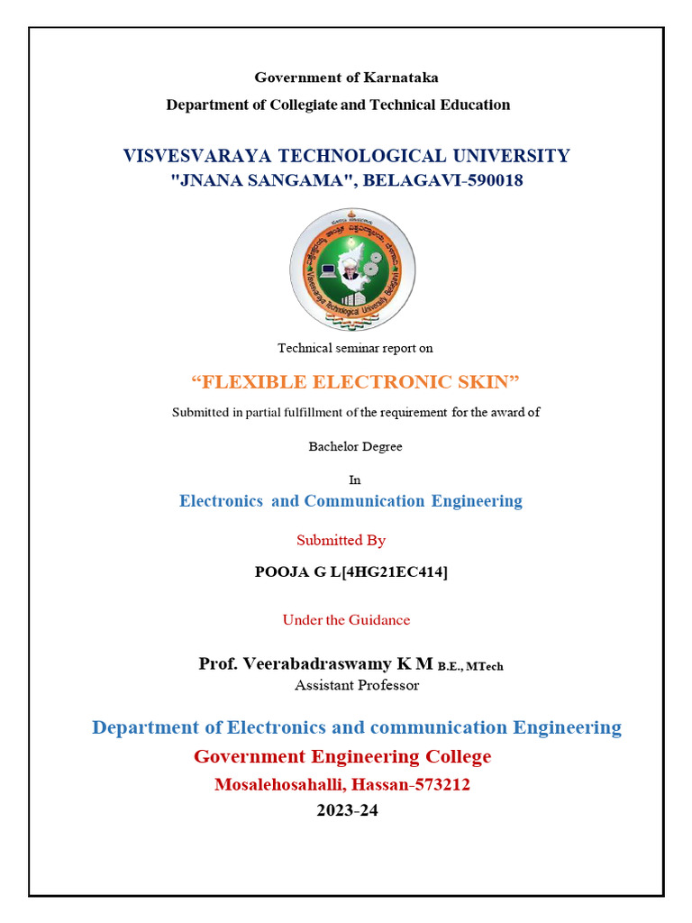 Technical Seminar Report | PDF | Graphene | Sensor Technical Seminar Report | PDF | Graphene | Sensor