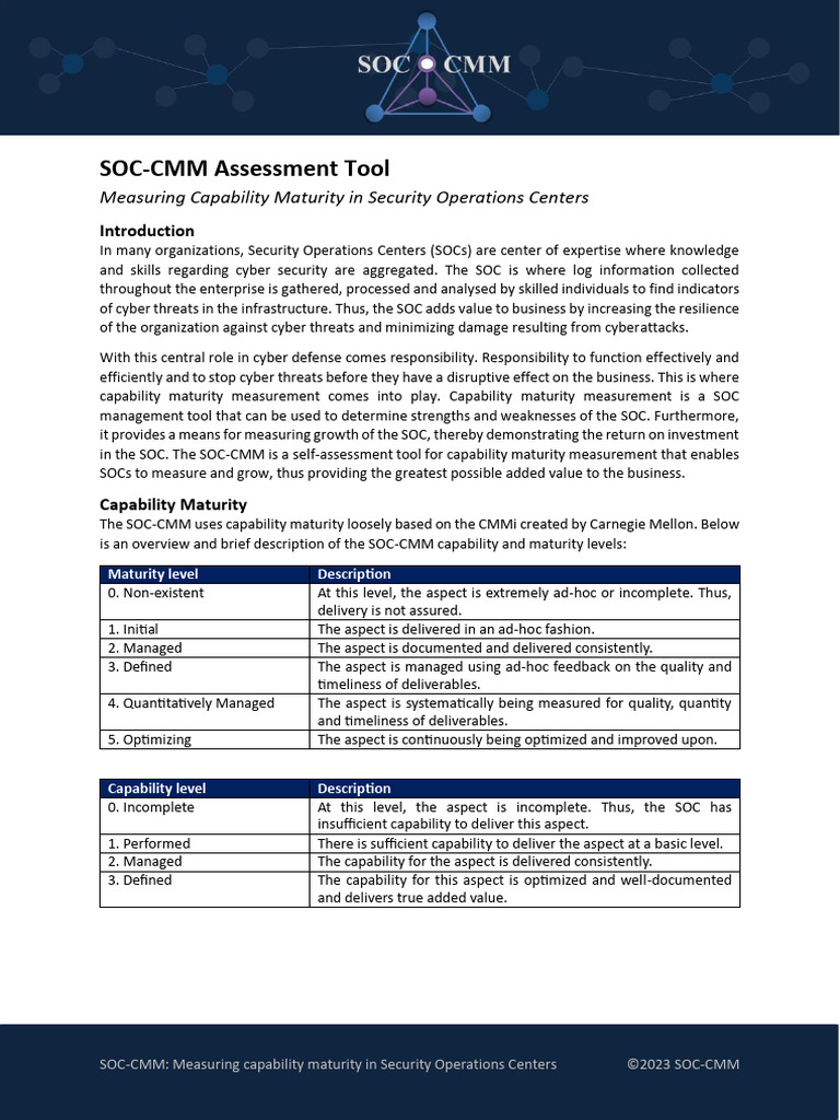 Soc CMM Whitepaper | PDF