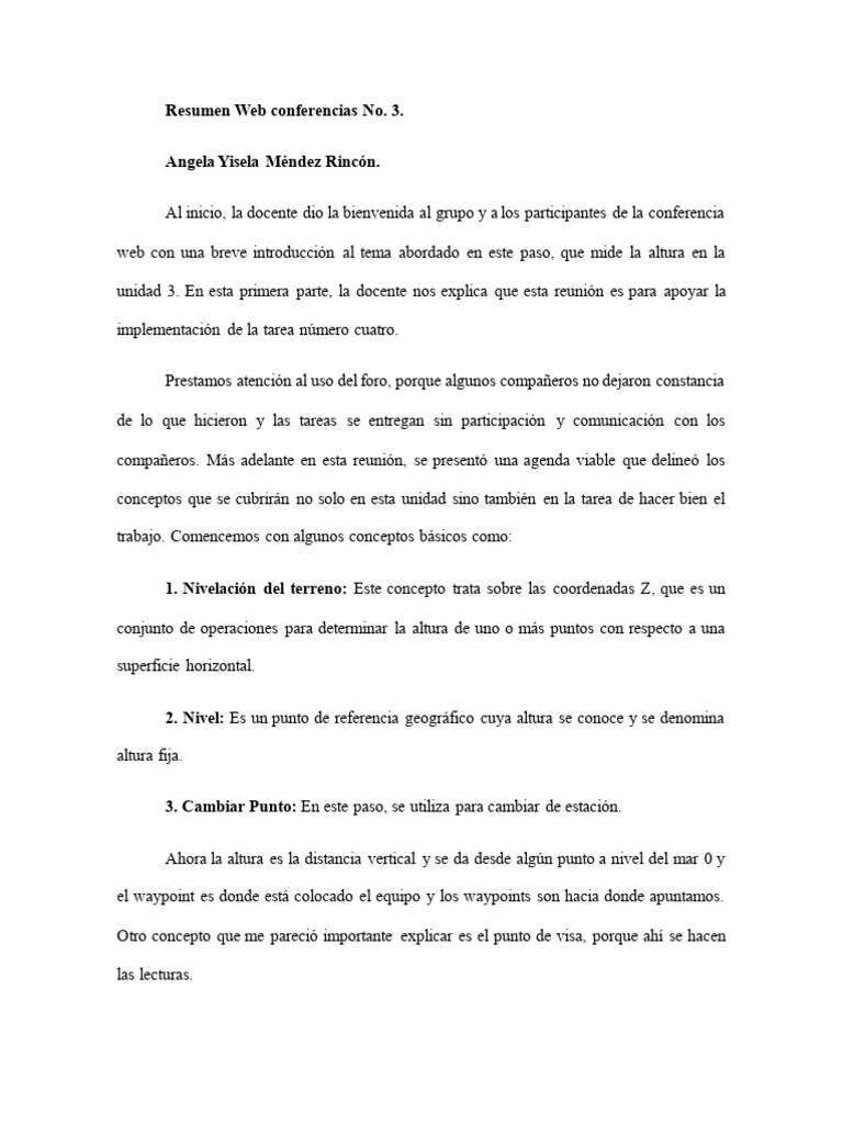 Resumen Web Conferencias No. 3 | PDF