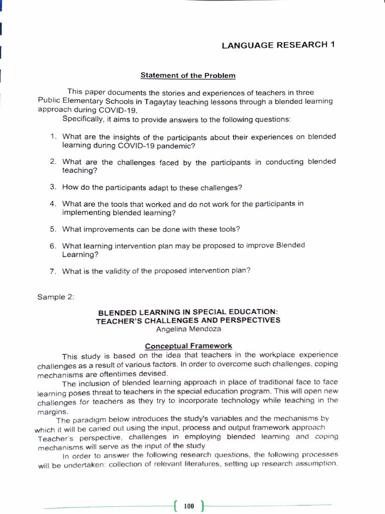 STATEMENT-OF-THE-PROBLEM | PDF | Methodology | Scope (Computer Science)