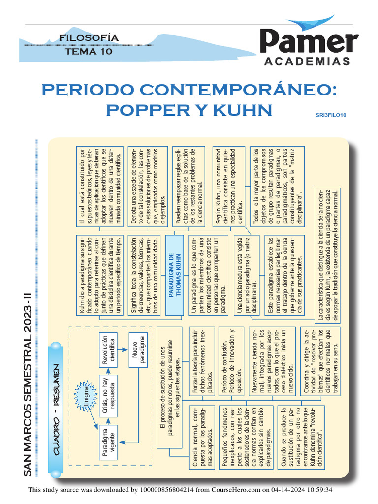 Paradigmas Científicos: Kuhn y Popper | PDF | Paradigma | Karl Popper