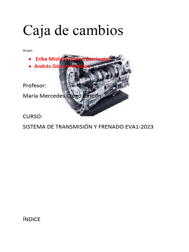 TRANSMISIONES | Descargar gratis PDF | Transmisión automática | Transmisión manual