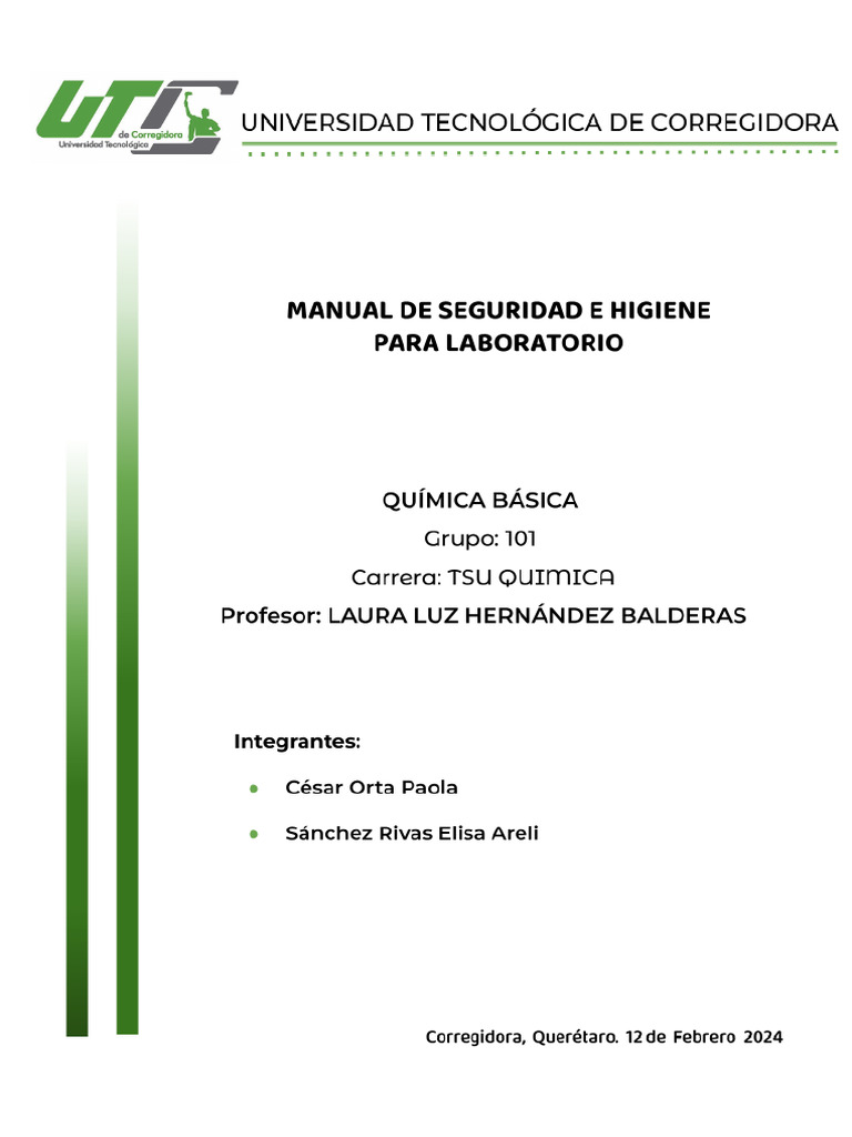 Manual de Seguridad | Descargar gratis PDF | Laboratorios | Agua Manual de Seguridad | Descargar gratis PDF | Laboratorios | Agua