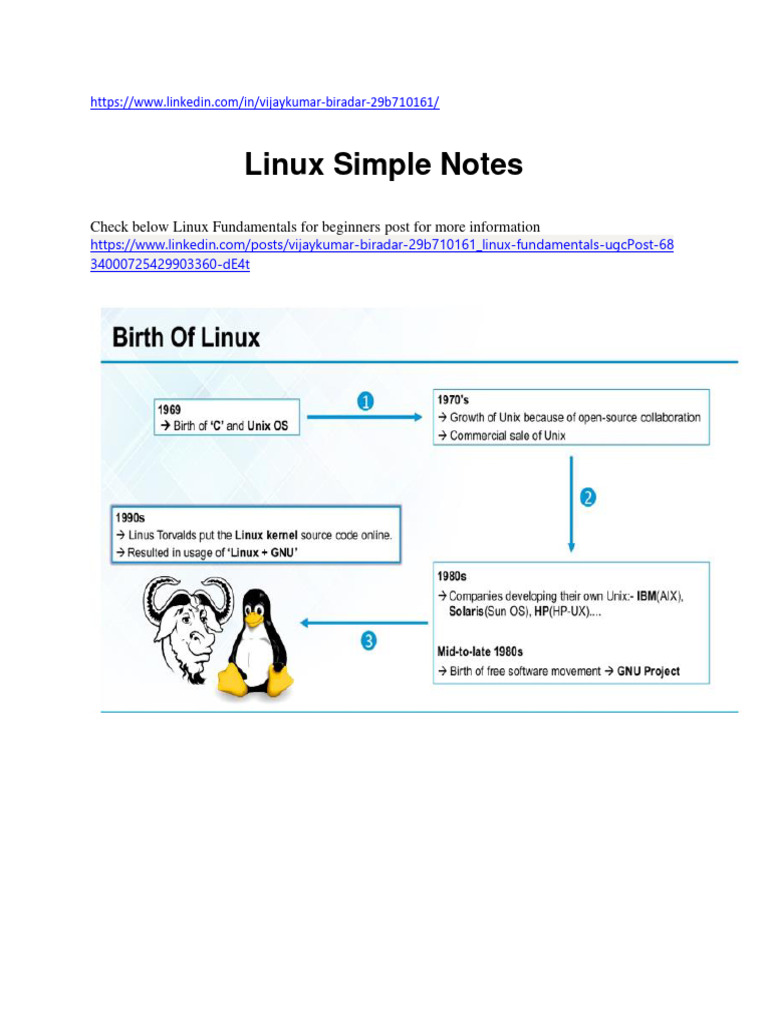 Linux Simple Notes | PDF | Linux | Linux Distribution Linux Simple Notes | PDF | Linux | Linux Distribution