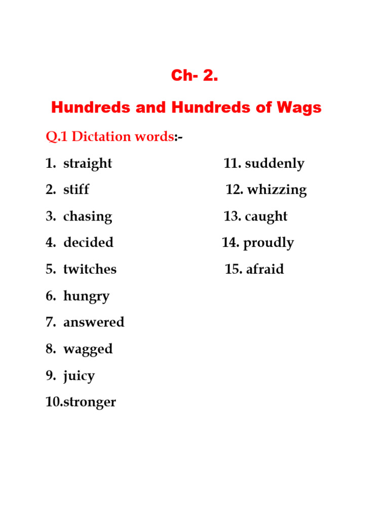 CH-2 Hundreds and Hundreds of Wags | PDF