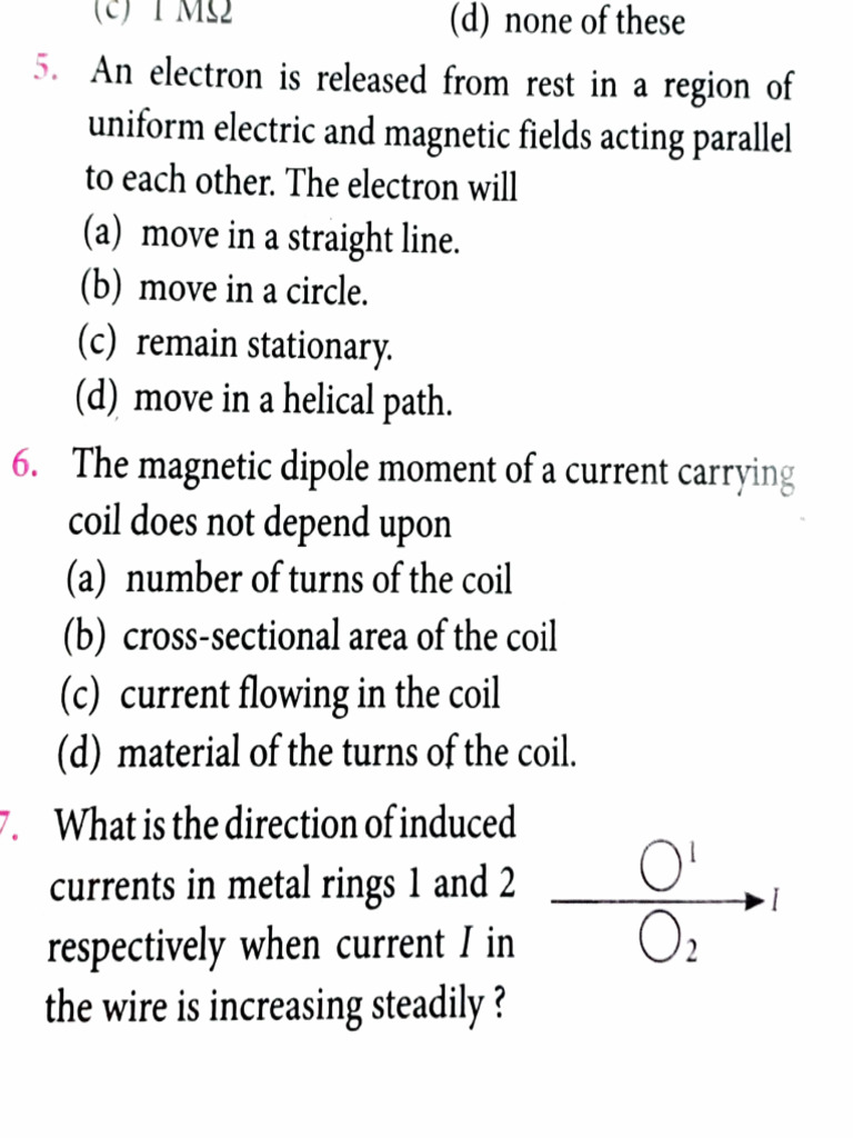 MCQ On Magnetic Field | PDF | Transformer | Inductor