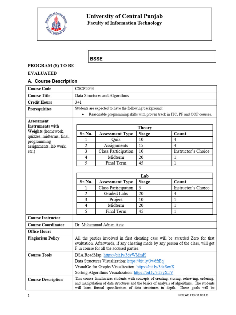 SECP2043 Data Structures and Algorithms | PDF | Algorithms And Data Structures | Computer ...