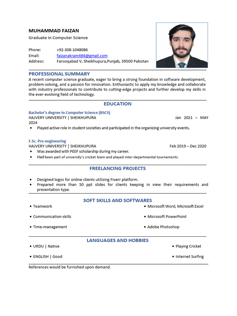 CV-FAIZAN | PDF