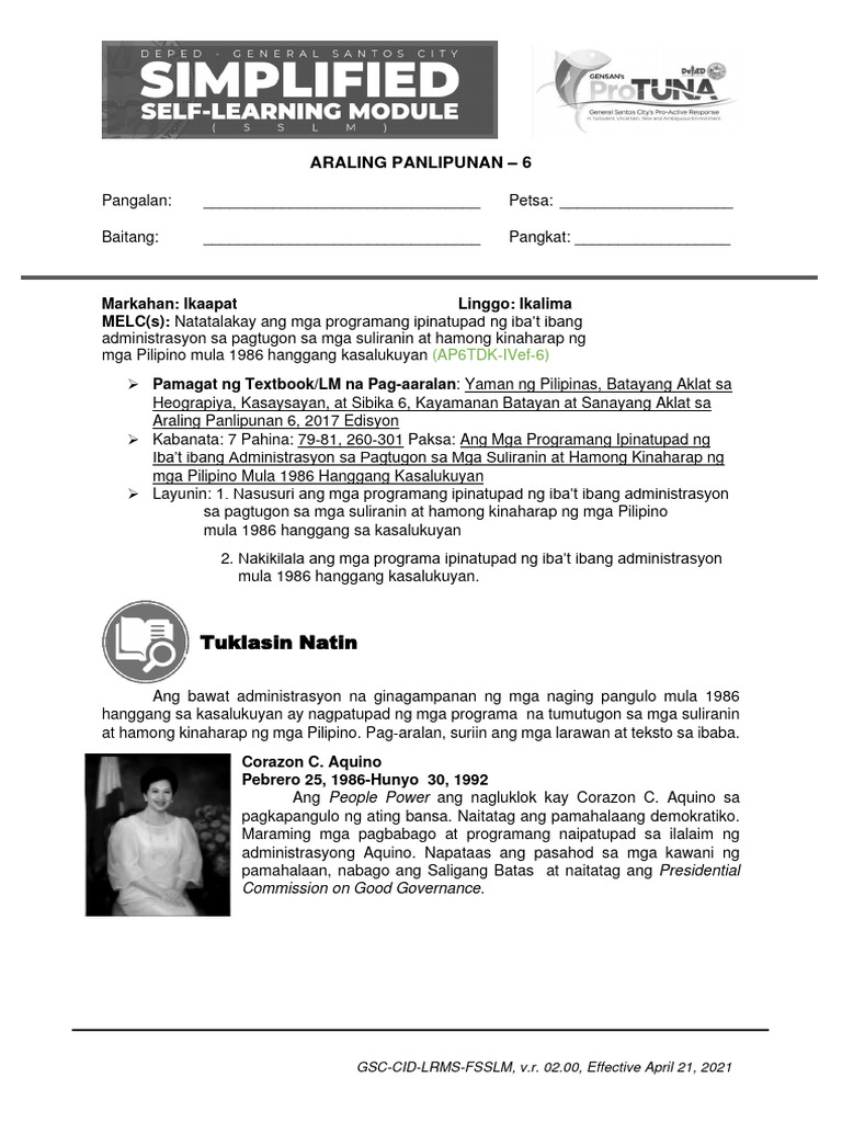 AP6-Q4- Week 5 | PDF