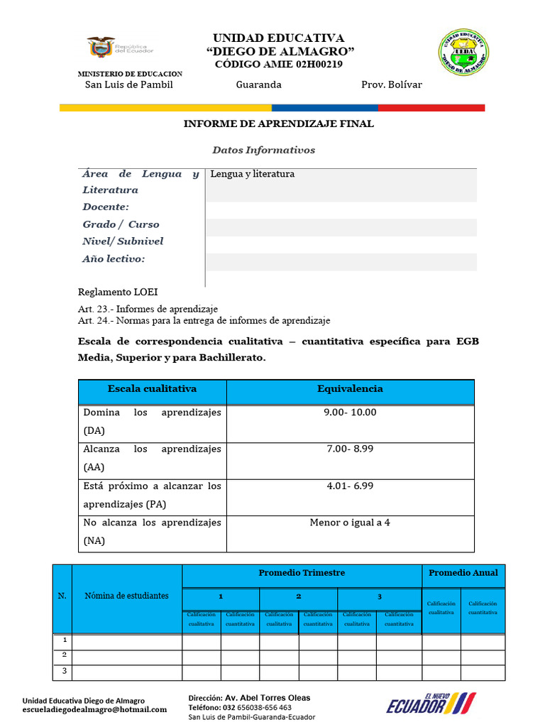 INFORME DE APRENDIZAJE FINAL | PDF