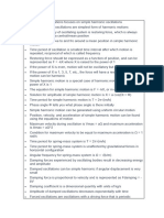 Oscillation Formula Sheet | PDF