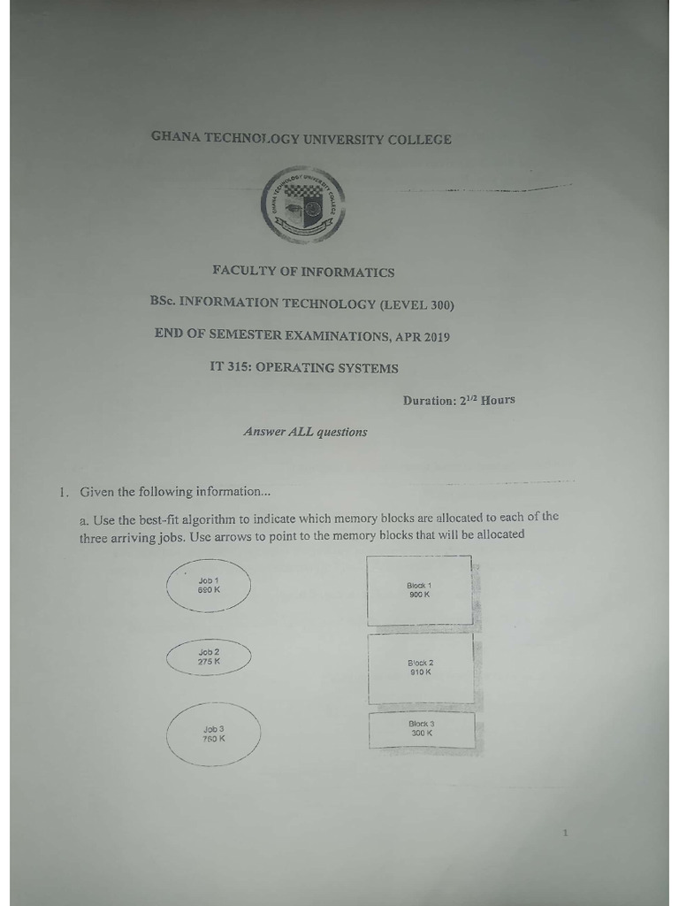 1 Operating Systems | PDF