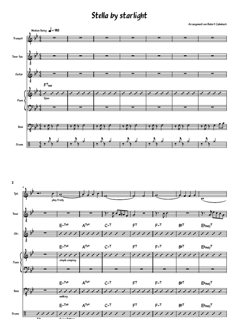 Stella by Starlight Arrangement | PDF