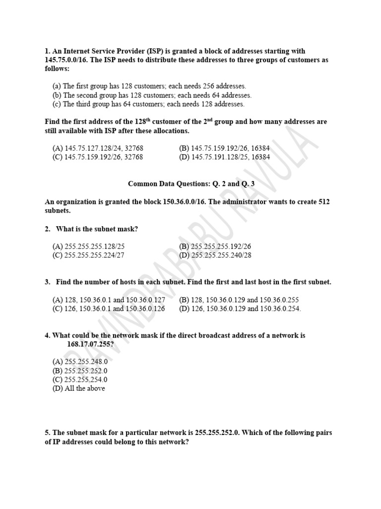 TH ND | PDF | Ip Address | Router (Computing)