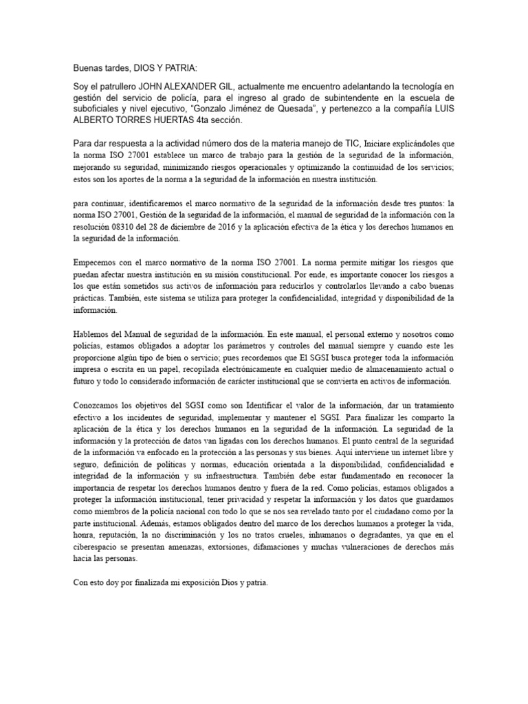 ACTIVIDAD 2 TIC J.gil | PDF | Seguridad de información | Valores