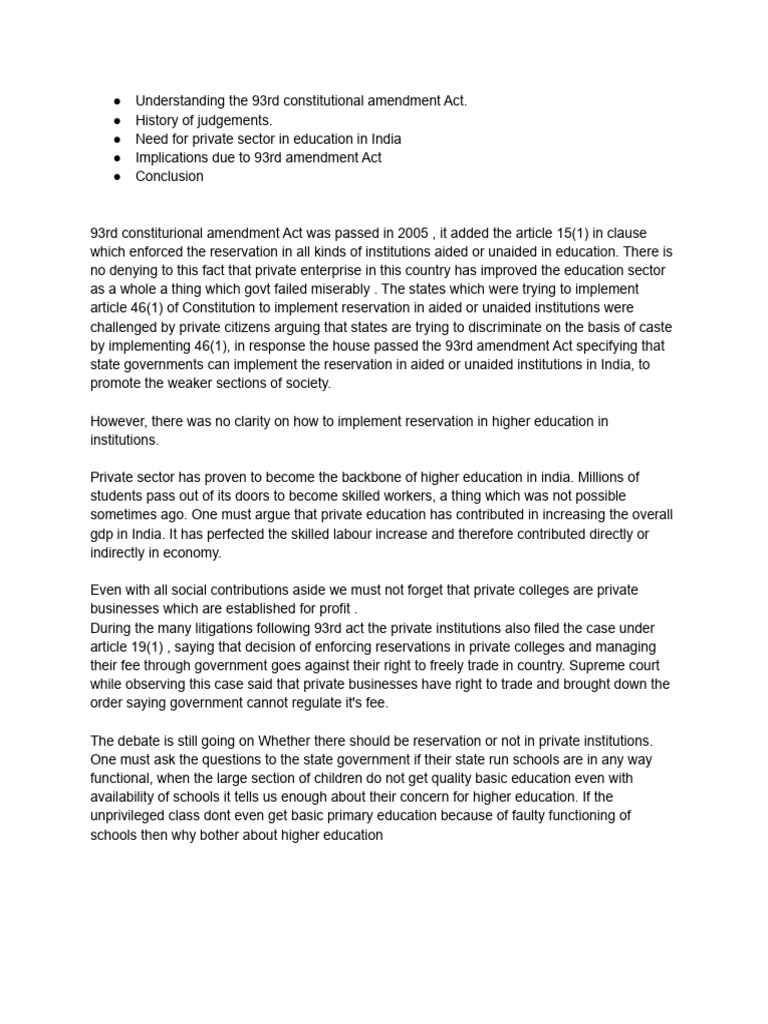 Education Reform: 93rd Amendment Impact | PDF | Constitutional ...