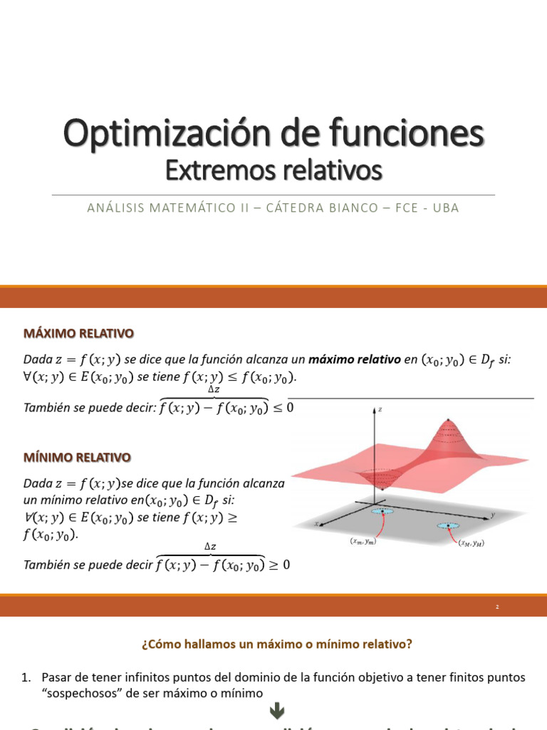 Optimización libre | PDF | Función (Matemáticas) | Optimización Matemática