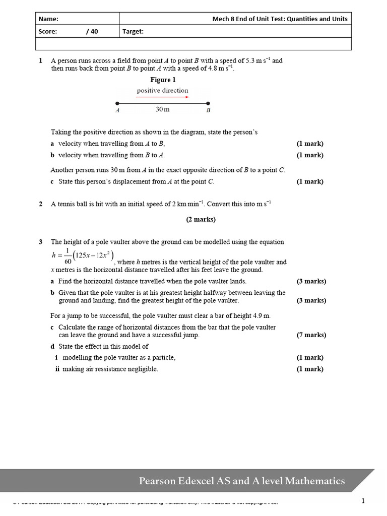 Quantities and Units - Abridged Test | PDF | Speed | Velocity