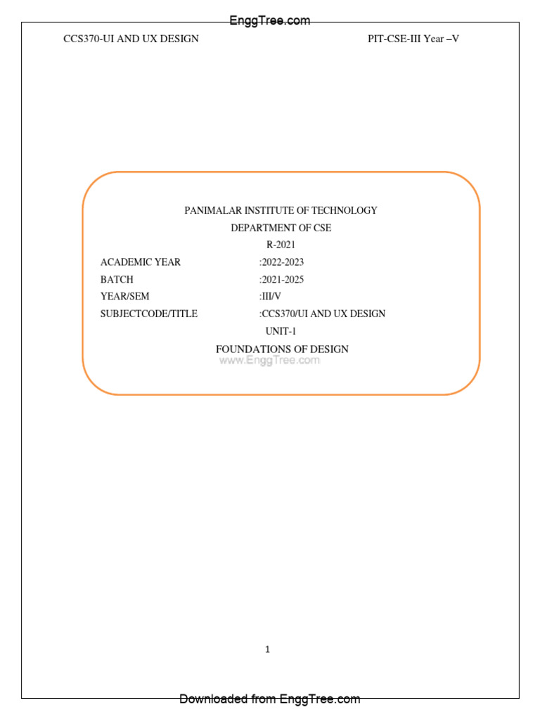 Ccs370 Ui And Ux Design Lecture Notes 2 Pdf Design Thinking User Interface