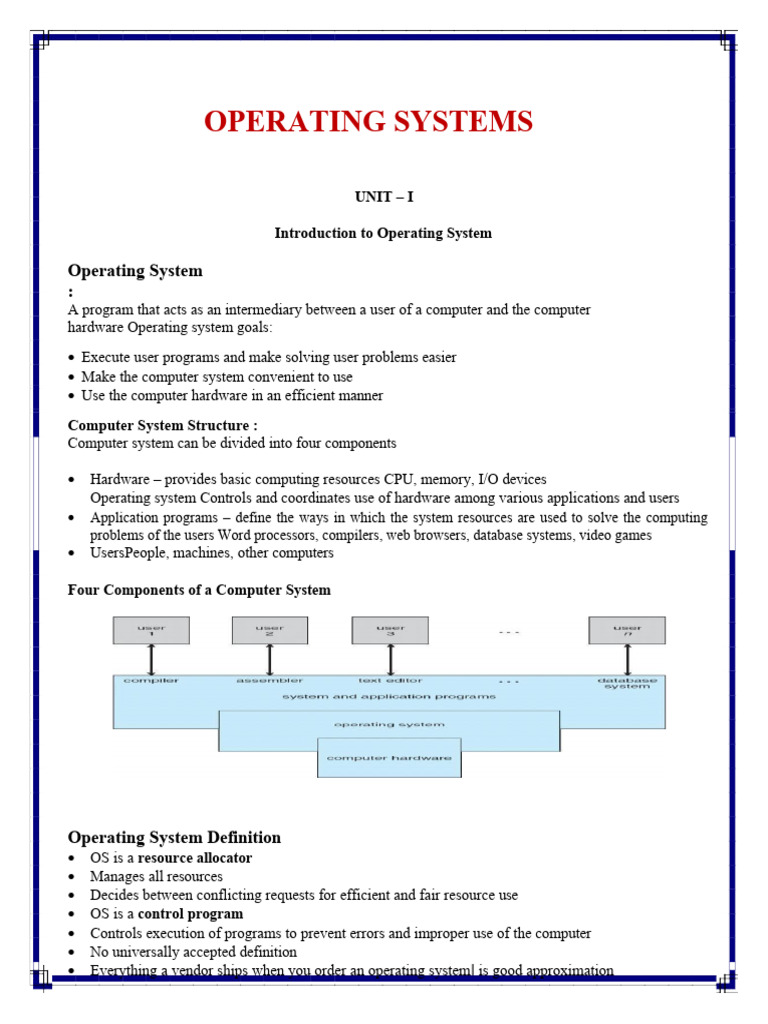 Operating Systems | PDF | Computer Data Storage | Operating System